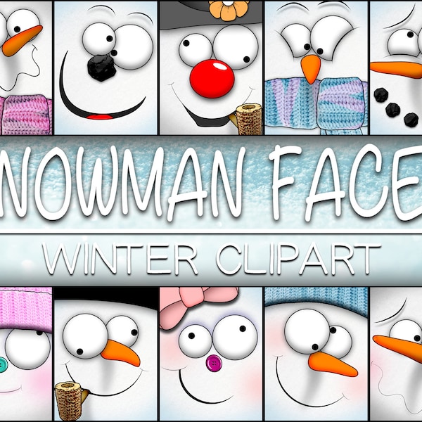 Snowmen Clipart - Etsy