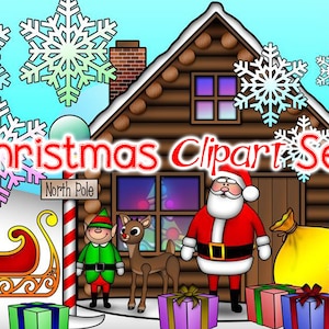 Christmas Clip Art | Santa Clipart | Rudolph Clipart | Snow Clipart ...