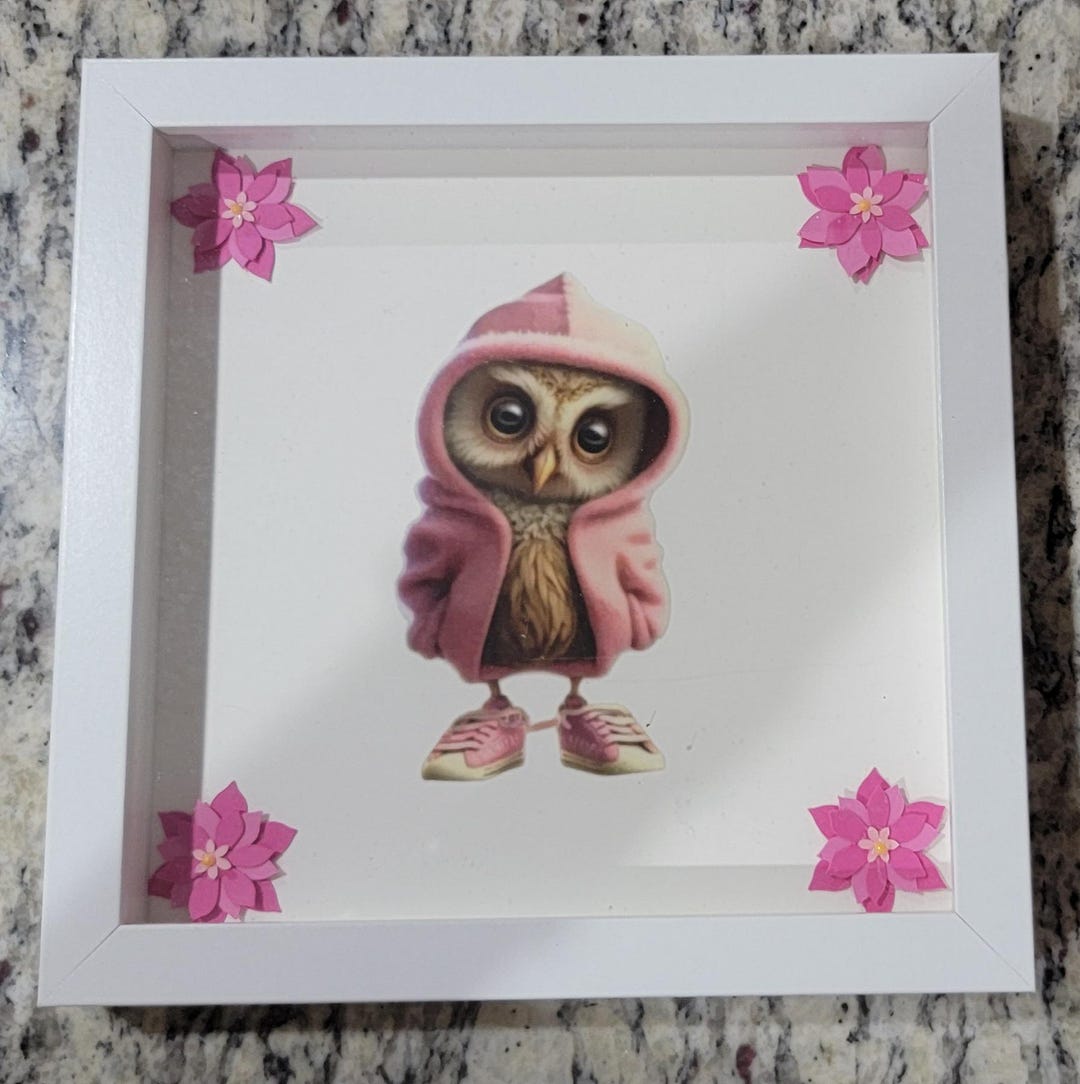 Baby Owl Shadow Box - Etsy