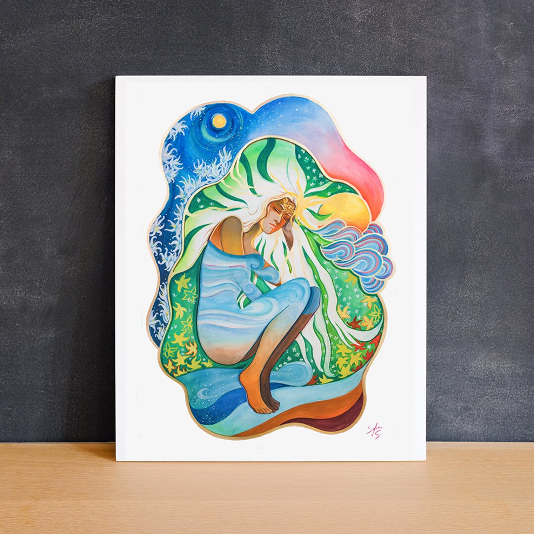 Tropical Boho Nature Decor Art Print | Woman in Nature | Natural | Boho ...