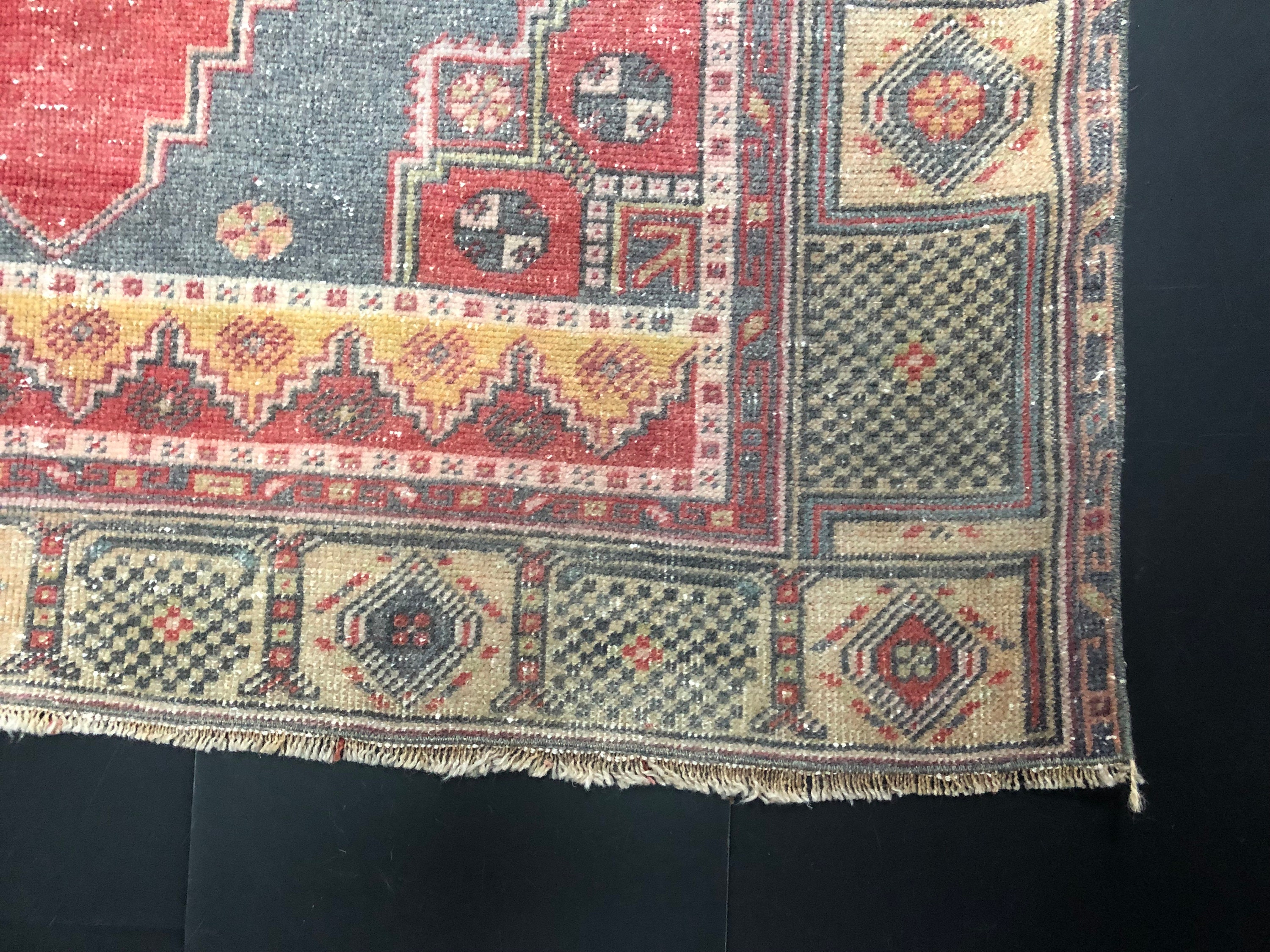 Traditional Turkish Rug Vintage Oushak Rug Faded Rug | Etsy