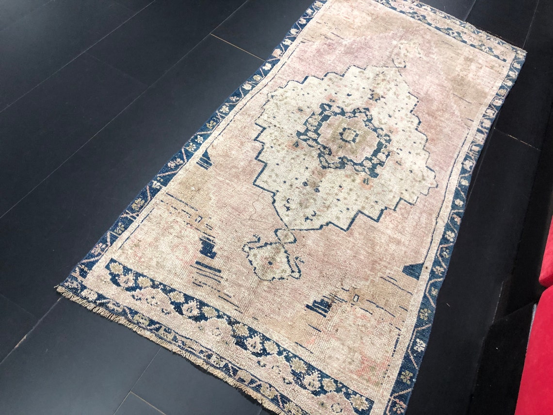 Pink Oushak Area Rug Handmade Rug Antique Faded Rug Modern - Etsy