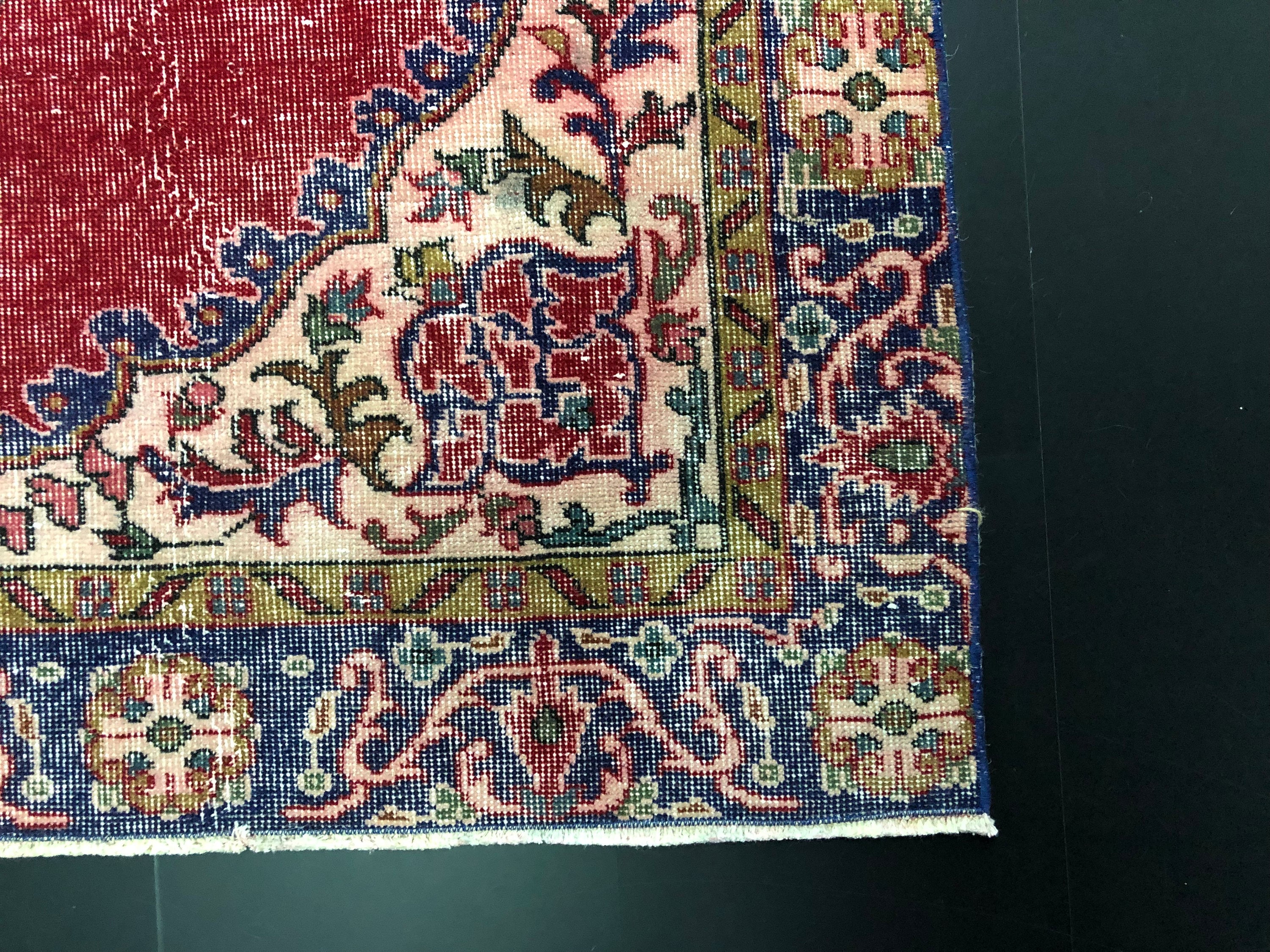 Red Vintage Rug Handmade Rug Turkish Rug Red Area Rug - Etsy