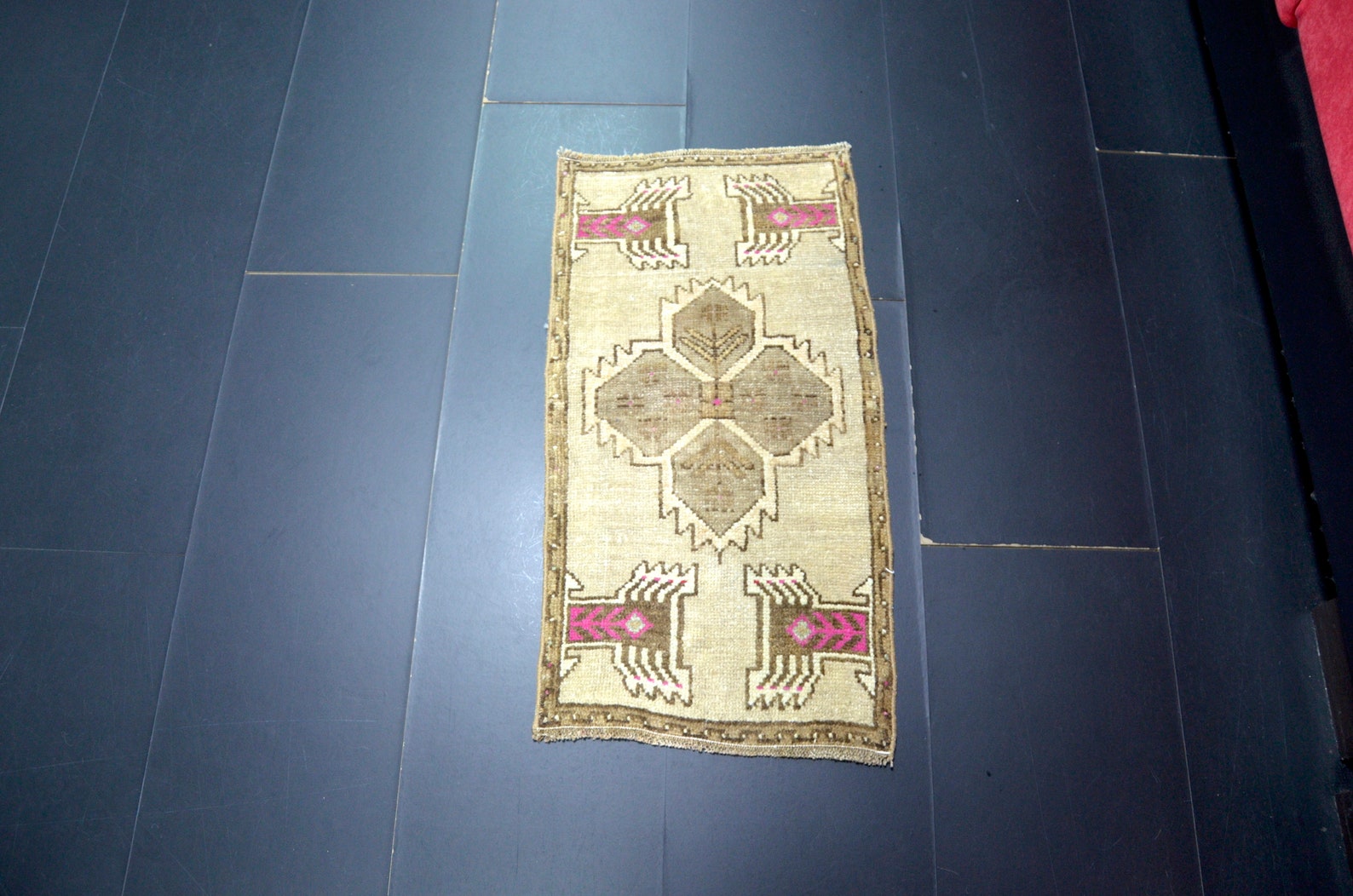 Turkish Home Decor Small Rug Beige and Gray Vintage Turkish | Etsy