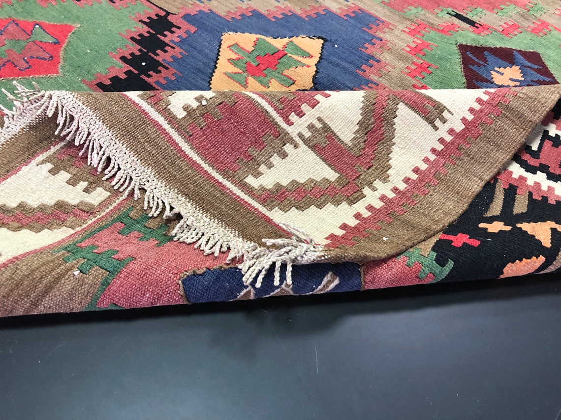 Aztec Authentic Kilim Rug Turkish Kilim Rug Vintage Handmade | Etsy