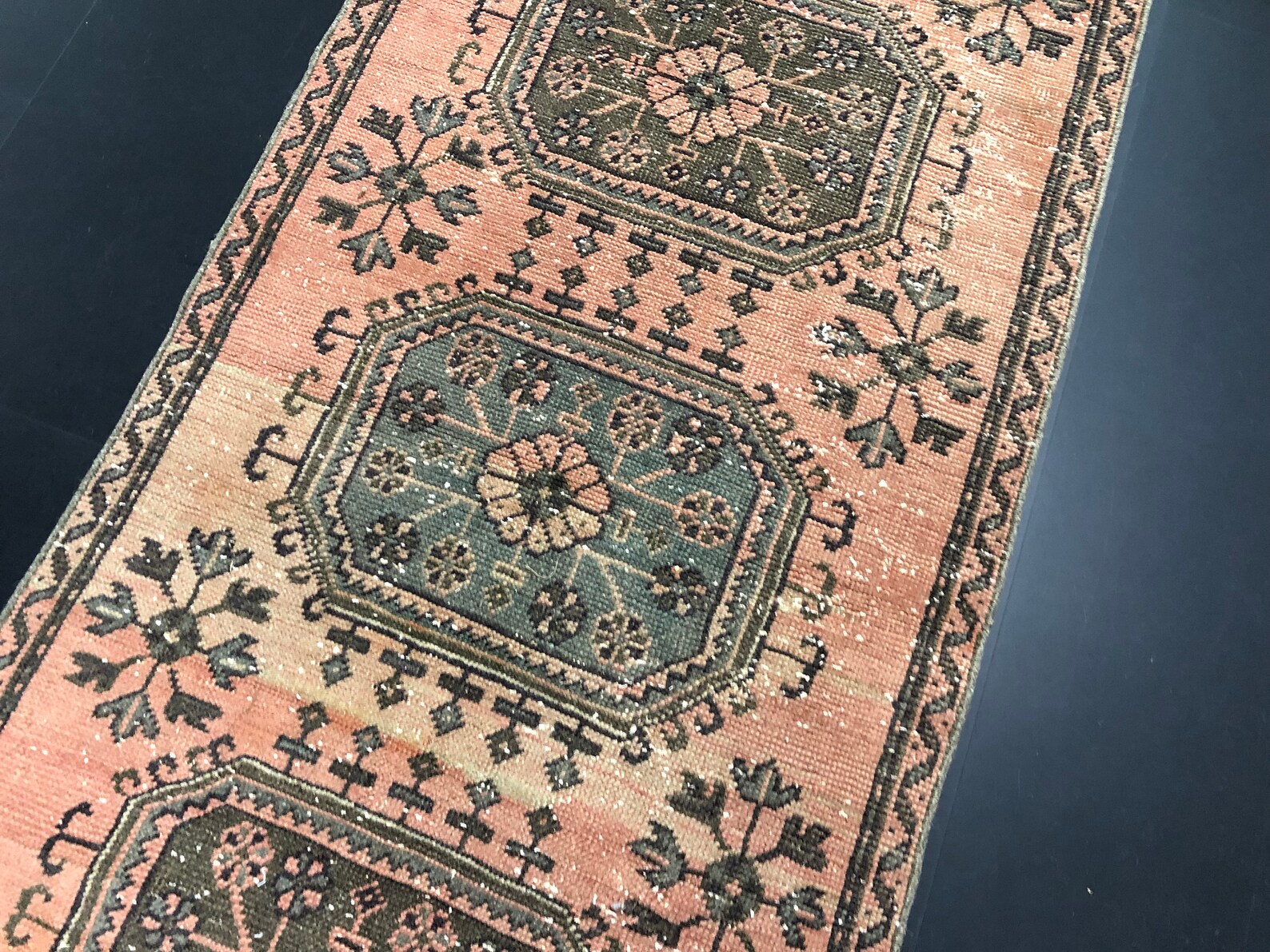 Peach Color Faded Corridor Decoration Runner Rug Turkish - Etsy