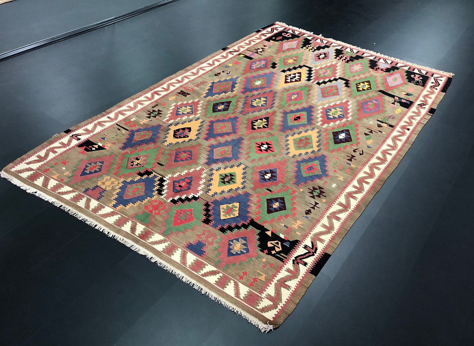 Aztec Authentic Kilim Rug, Turkish Kilim Rug, Vintage Handmade Nomadic ...