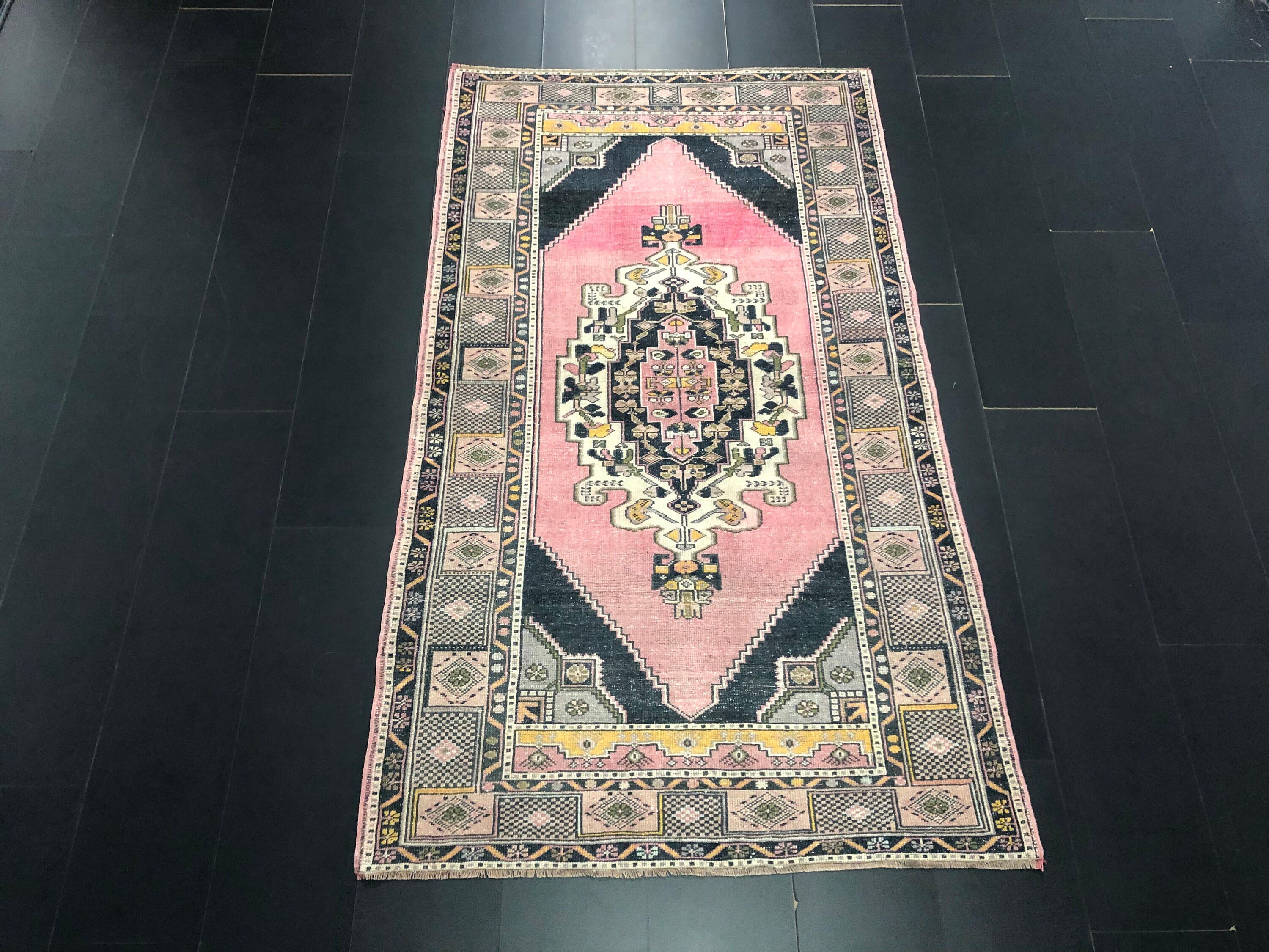 Pink Authentic Rug Unique Turkish Rug Turkish Oushak Rug | Etsy