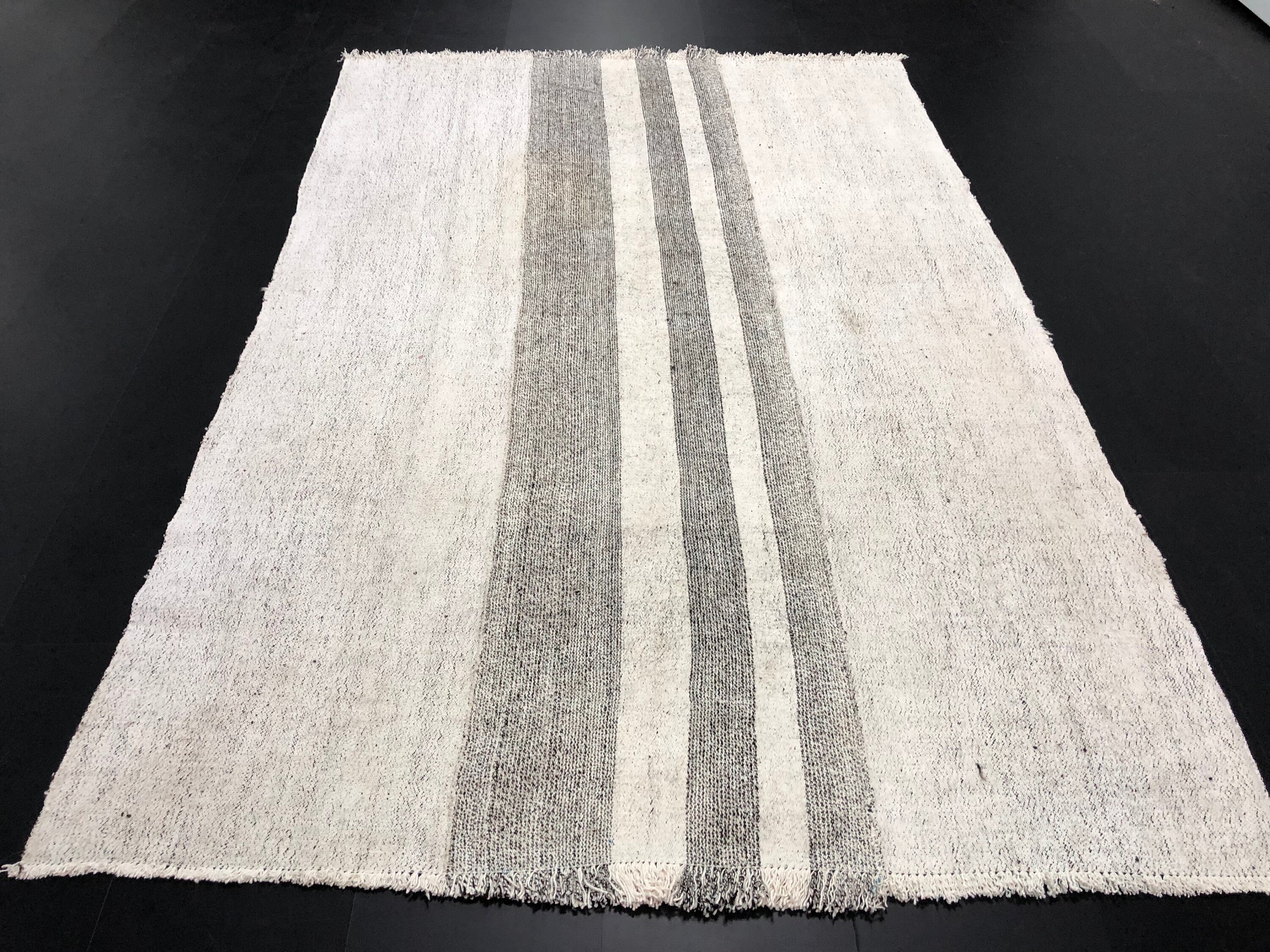 Organic Antique White Handmade Kilim Rug Traditional Turkish | Etsy