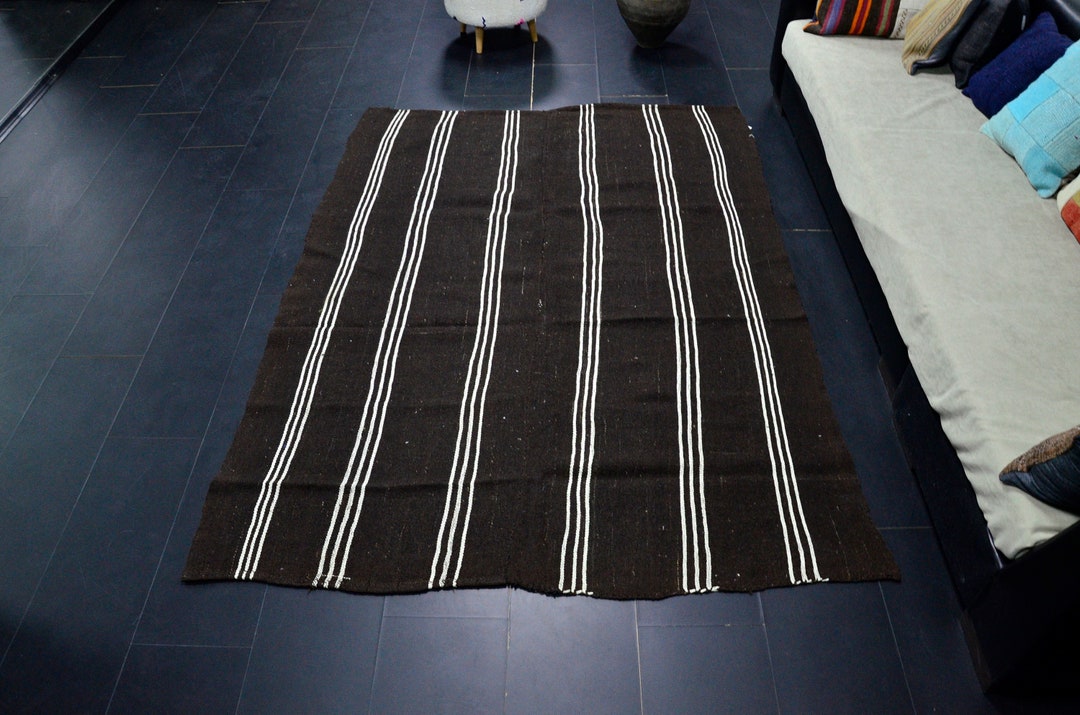 Black Turkish Kilim Rug Living Room Kilim Traditional Kilim - Etsy