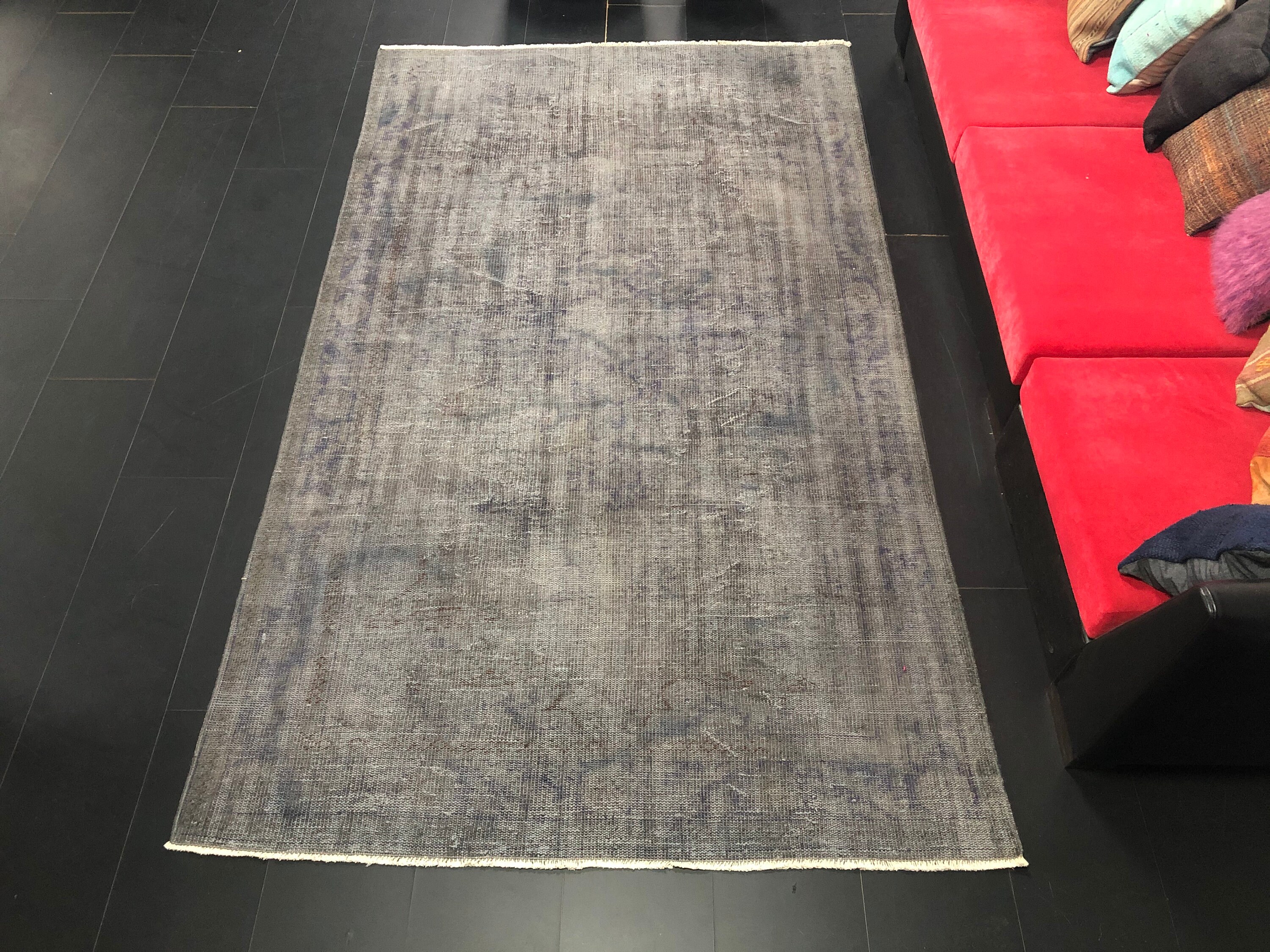 Gray Overdye Rug Faded Turkish Rug Distressed Wool Rug - Etsy