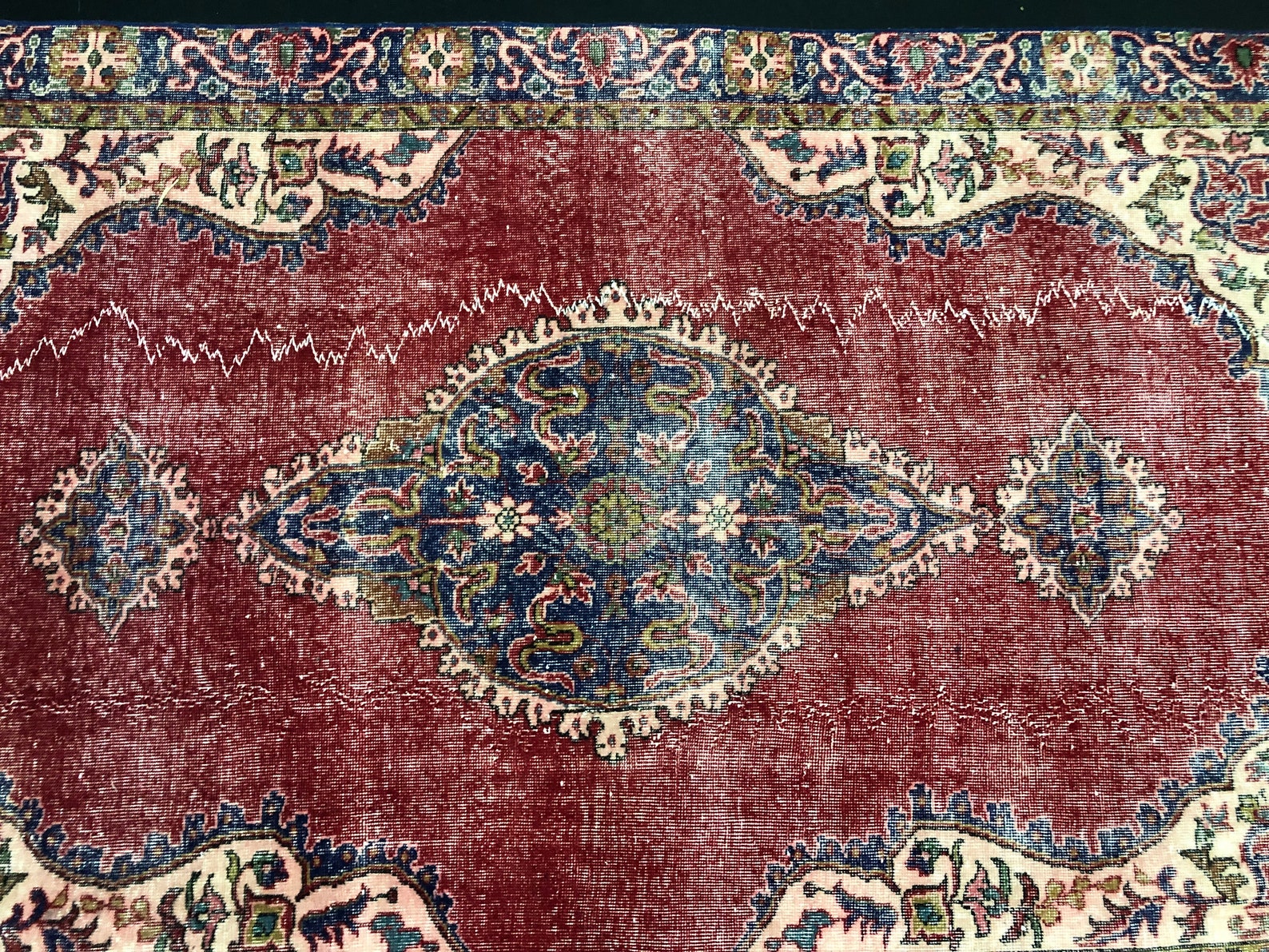 Red Vintage Rug Handmade Rug Turkish Rug Red Area Rug - Etsy