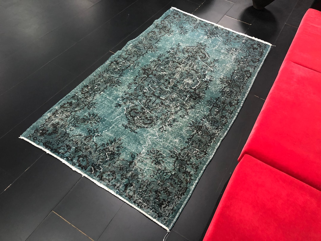 Authentic Rug Blue Turkish Rug Handmade Rug Vintage Rug - Etsy