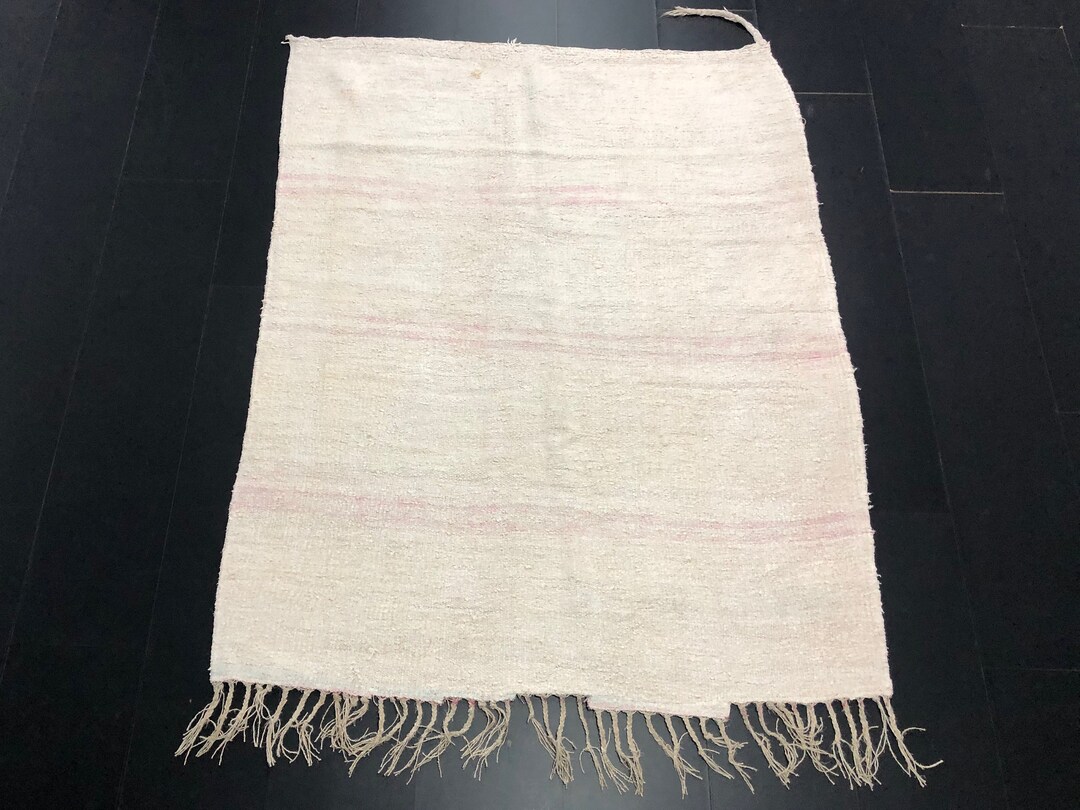 White Hemp Rug, Organic Turkish Kilim Rug, Handwoven Kilim, Natural ...