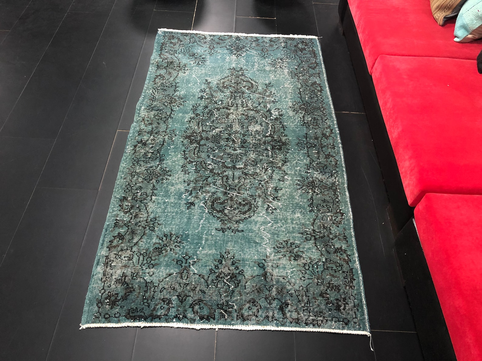 Authentic Rug Blue Turkish Rug Handmade Rug Vintage Rug - Etsy