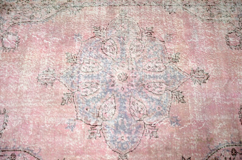 Pastel Pink Oushak Faded Rug Area Turkish Carpet 5x8 Ft - Etsy
