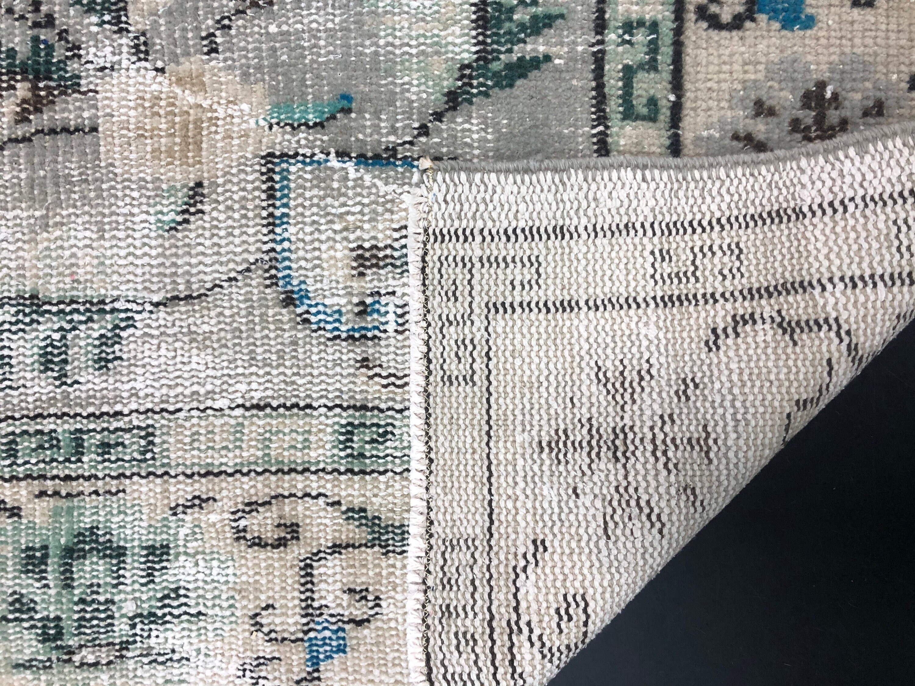 Gray Overdyed Rug Gray Vintage Rug Turkish Rug Handmade | Etsy