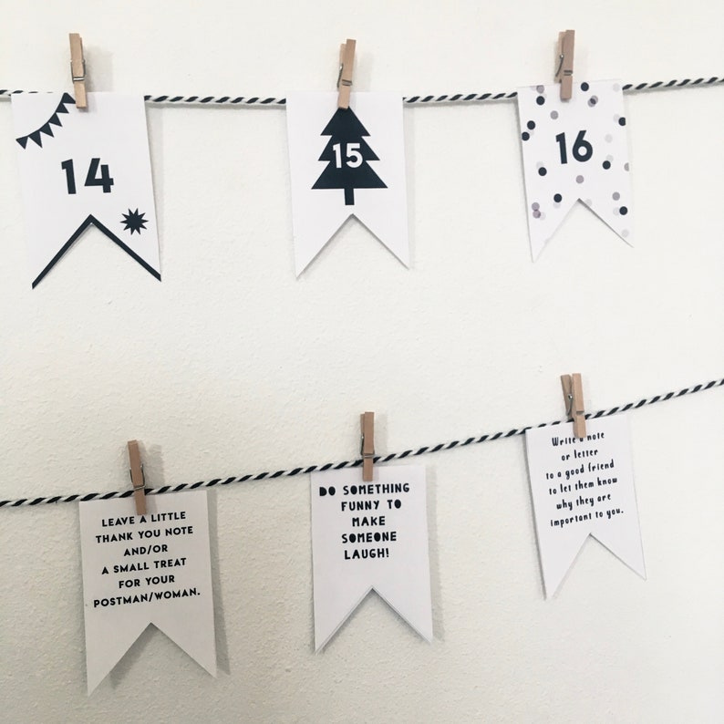 Christmas Kindness Advent Calendar (printable) - Etsy