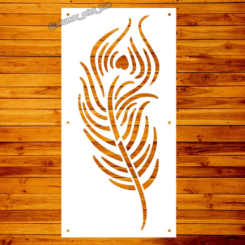 Acrylic Laser Cut Peacock Feather Panel for Home Temple Backdrop Hindu ...