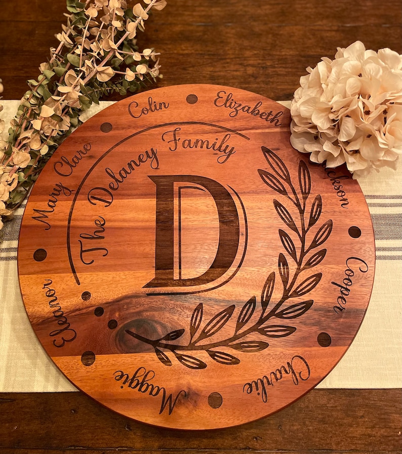 Personalized Lazy Susan - Family Blessing - Etsy