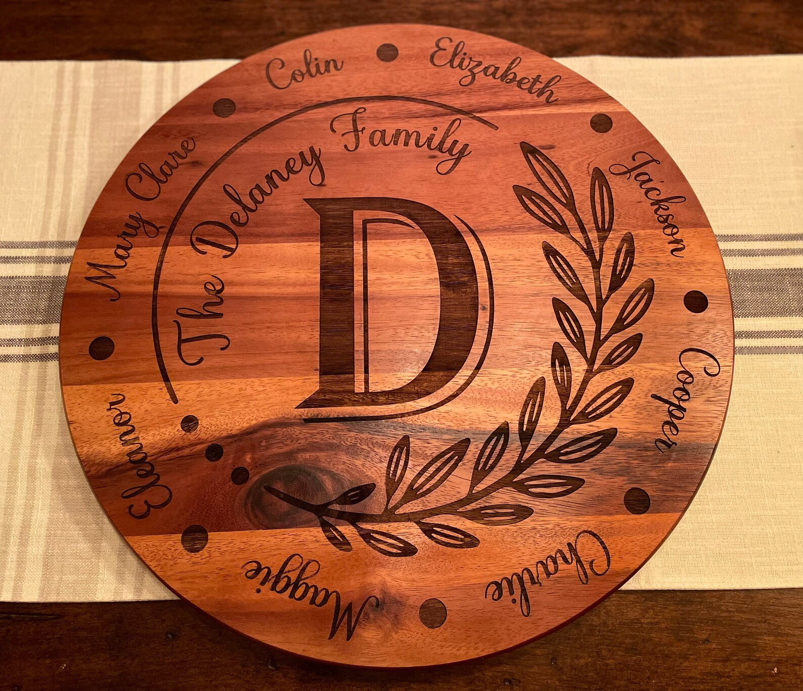 Personalized Lazy Susan Family Blessing | Etsy