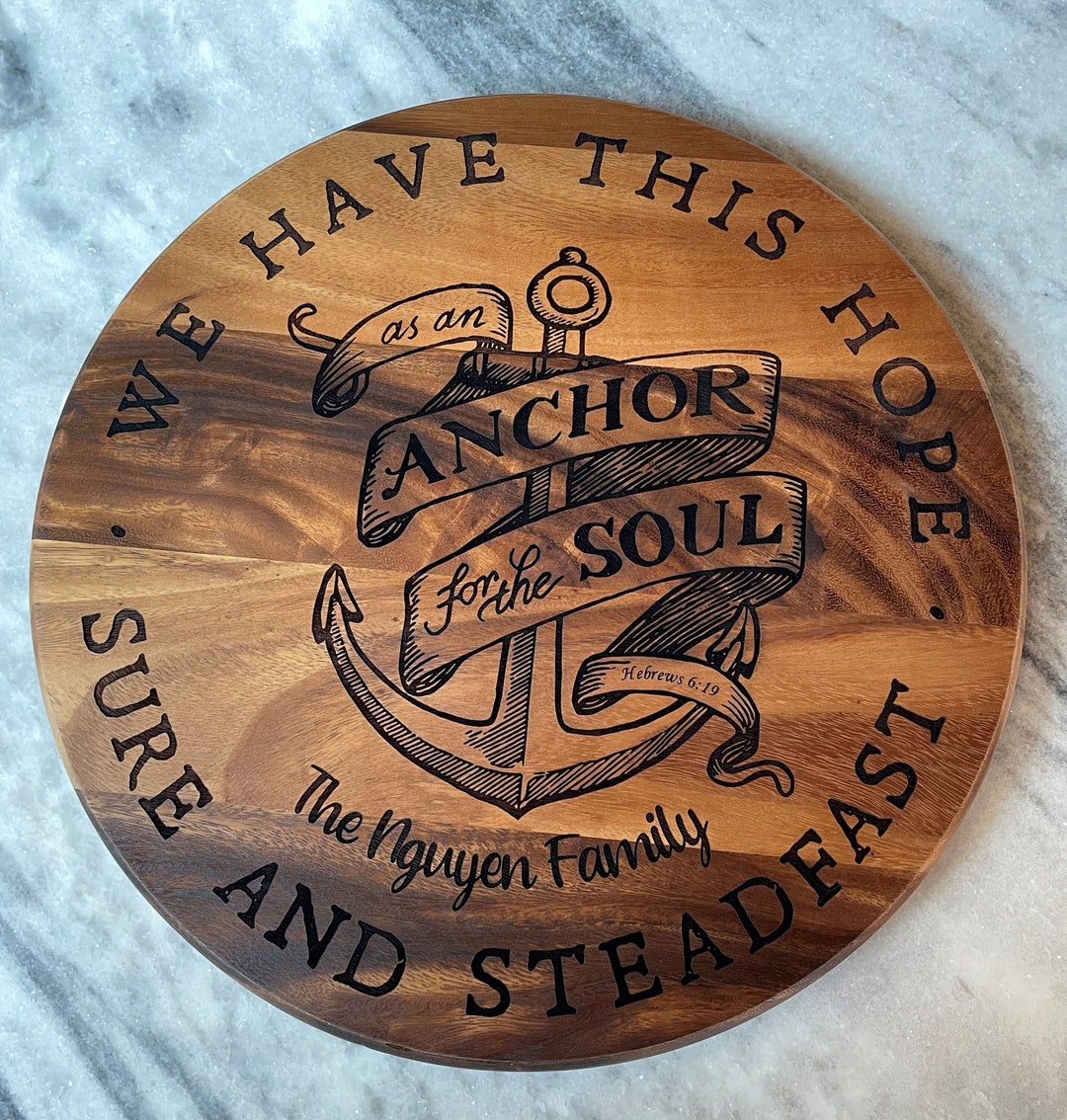 Personalized Lazy Susan - Anchor for the Soul - Etsy