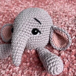 Security Blanket Crochet Pattern, Elephant Snuggler, Amigurumi Elephant ...