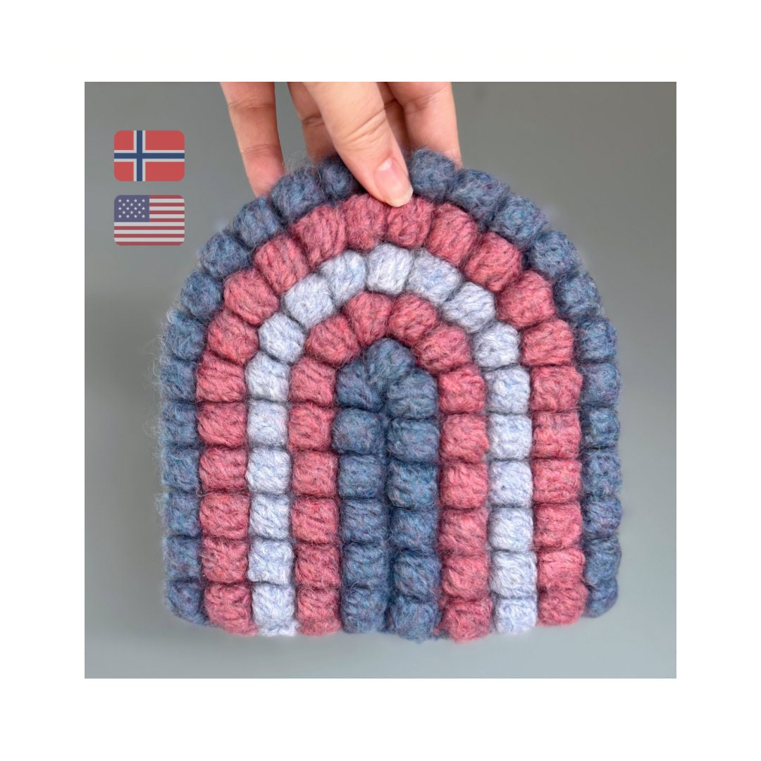 Crochet Pattern Trivet, Rainbow Kitchen Trivet, Modern Crochet ...