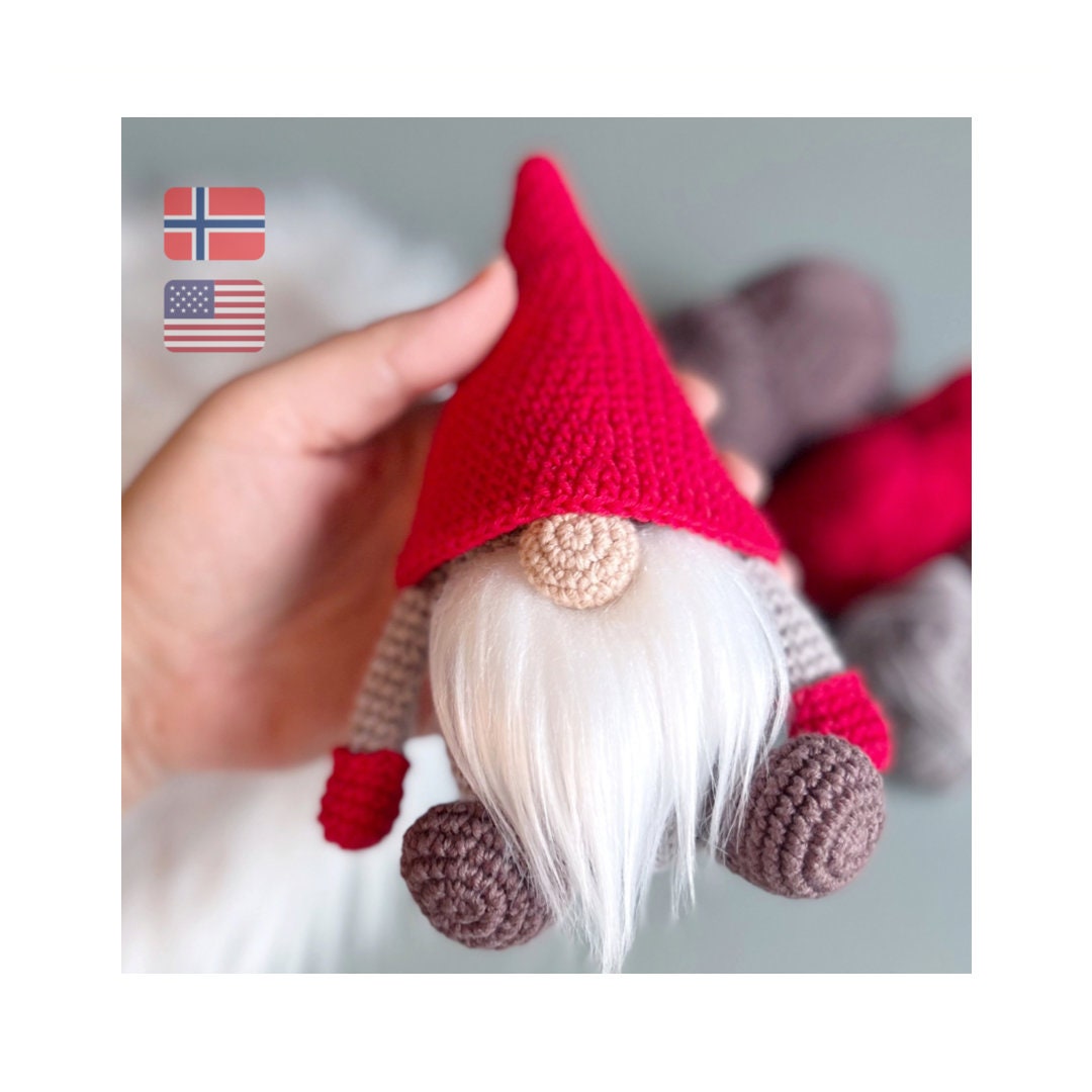 Scandinavian Gnome Easy Crochet Pattern, Christmas Gonk Pattern, Winter ...