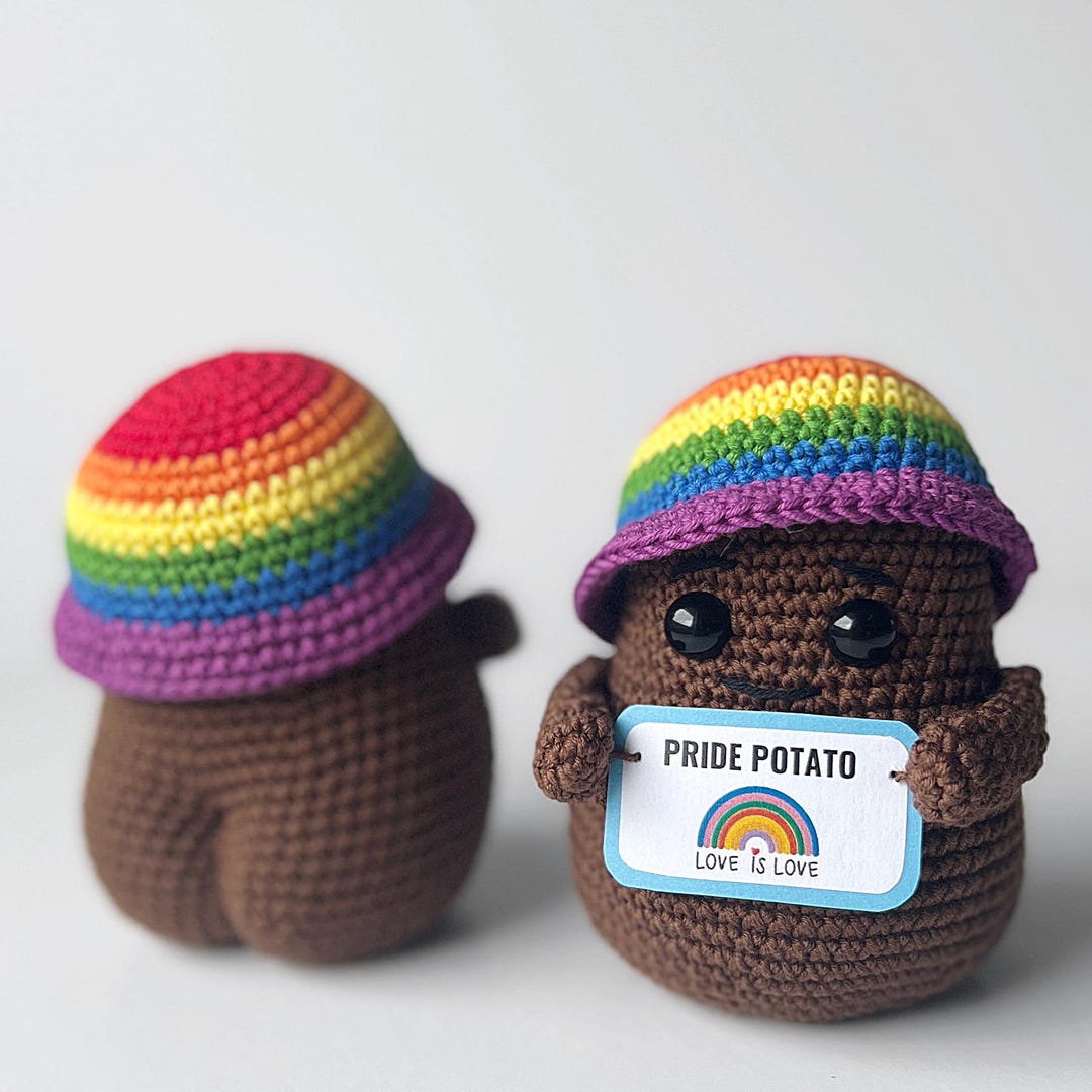 Pride Potato Crochet Pattern, Amigurumi Potato, Emotional Support ...