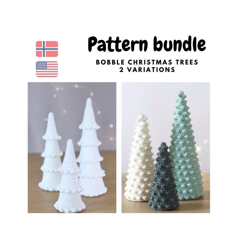 Pattern Bundle 2 Variations of Bobble Christmas Trees - Etsy
