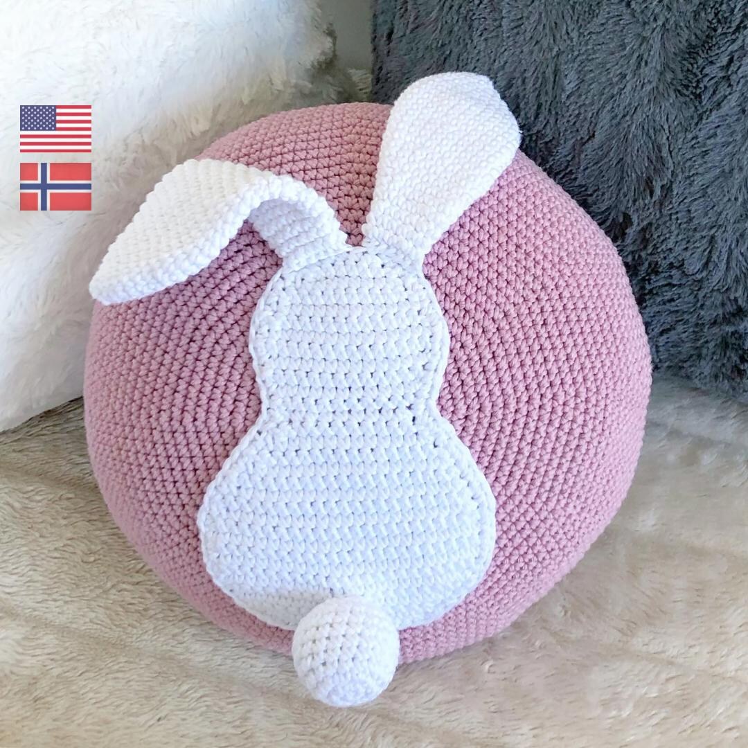 Bunny Pillow Crochet Pattern Pdf, Nursery Decor Patterns, Rabbit ...