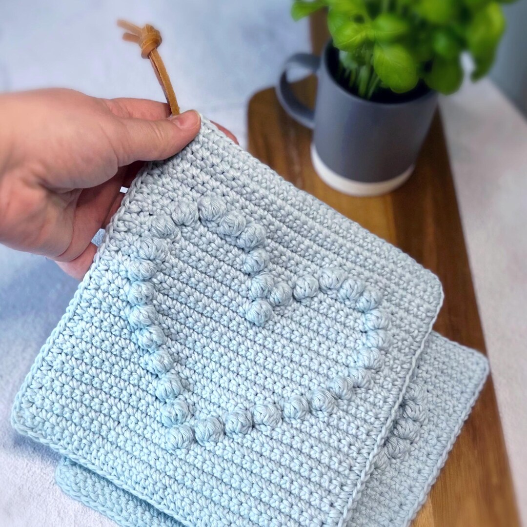 Hot Pads Crochet Pattern, Easy Heart Potholder, Craft Fair Pattern ...