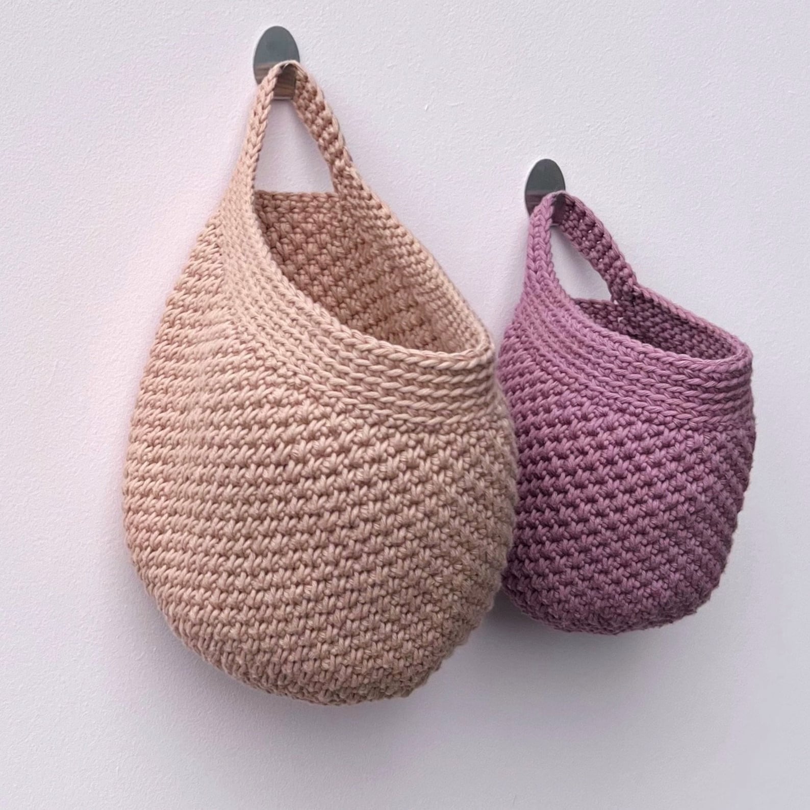 Hanging Plant Basket Crochet Pattern 2 Sizes Wall Hanging - Etsy