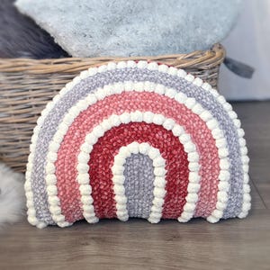 Rainbow Pillow Crochet Pattern, Easy Bobble Rainbow Cushion for Kids ...