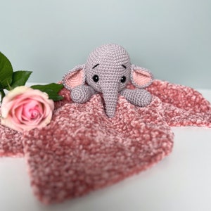 Security Blanket Crochet Pattern, Elephant Snuggler, Amigurumi Elephant ...