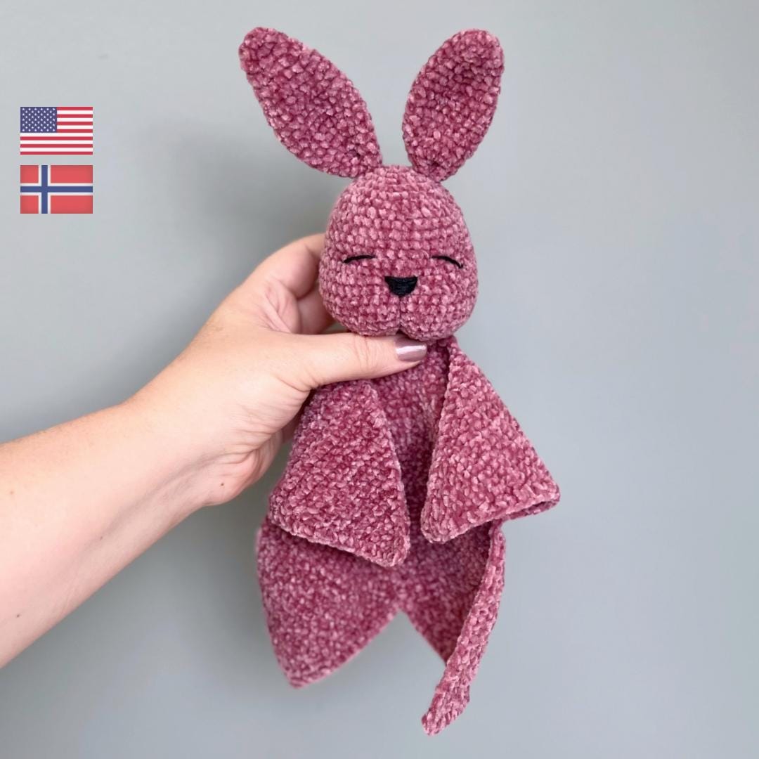 Plush Bunny Security Blanket Crochet Pattern, Easy Snuggler Baby Gift ...