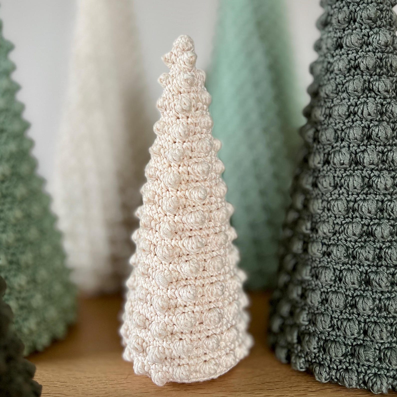 Bobble Christmas Trees Crochet Pattern 6 Sizes, Christmas Tree Crochet ...