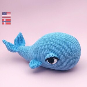 Crochet Pattern Blue Whale, Amigurumi Whale Patterns, Crochet Stuffed ...