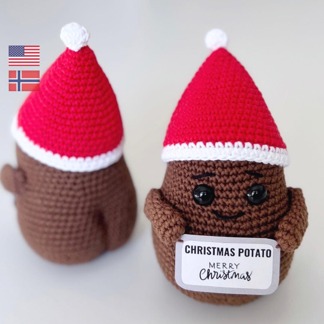 Christmas Potato Crochet Pattern, Positive Potato, Emotional Support ...