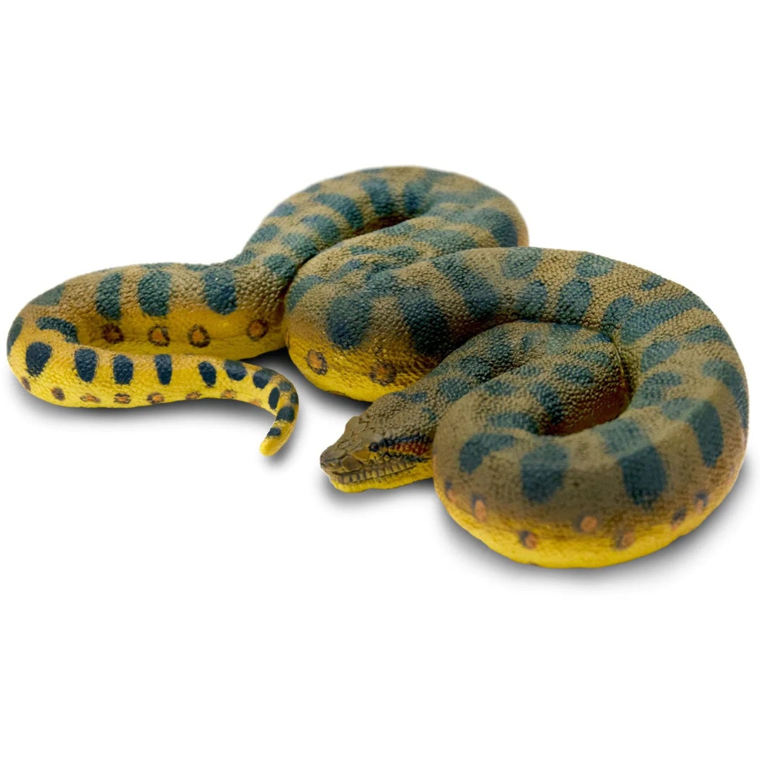 Toy Green Anaconda Realistic Figurine Reptile Snake - Etsy