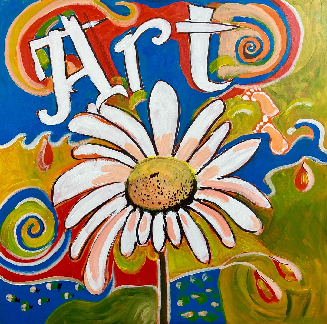 Modern Abstract Art Work Painting/giclee Prints/colorful/fun Art Work ...