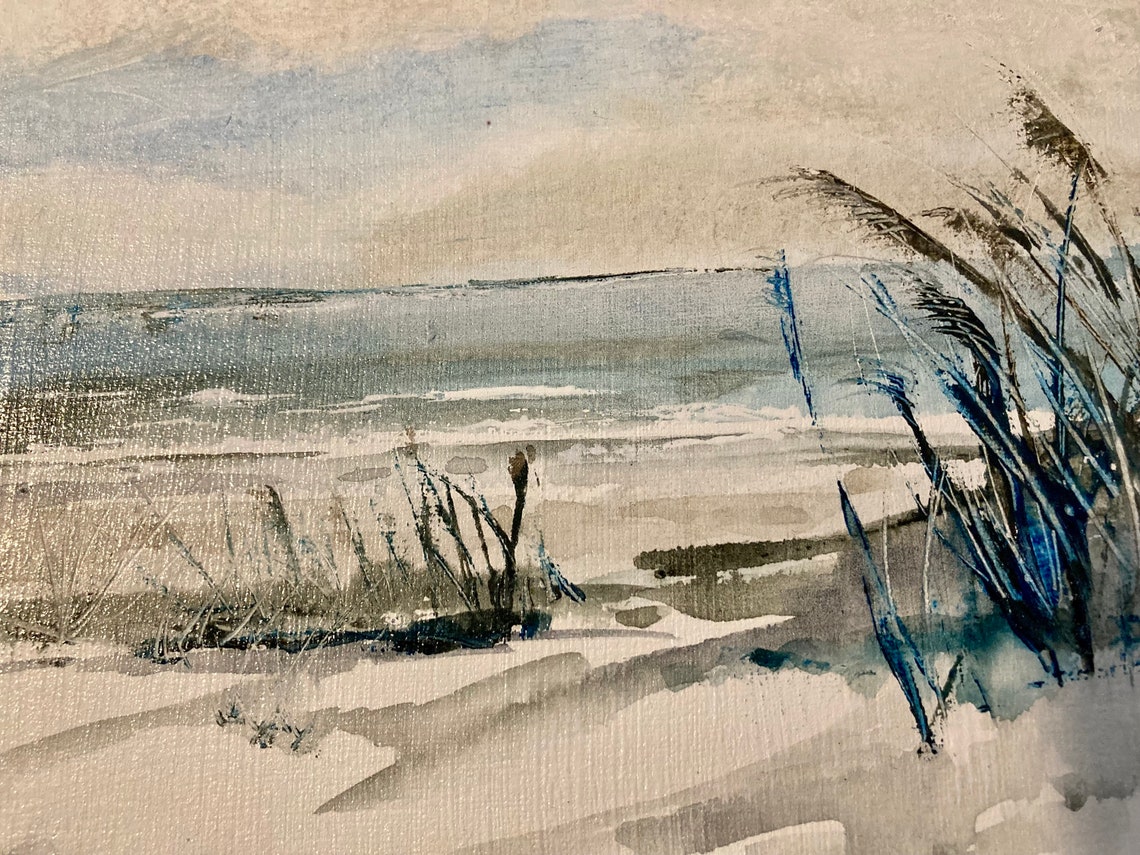 Original Watercolor Painting 8 X 10 Ready to Hang Seaside - Etsy