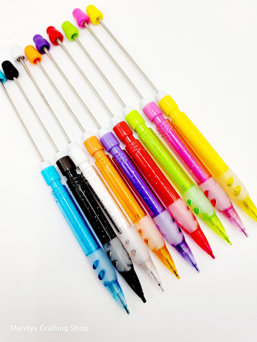 SET of 2, DIY Beadable Mechanical Pencil, Bright Glitter Pencils for ...