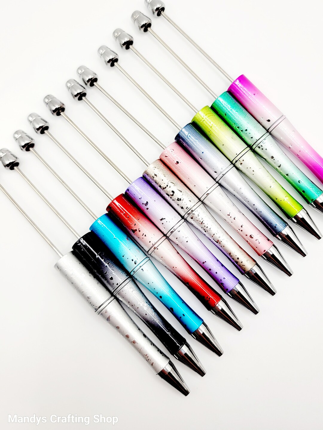 DIY Bead Pens, Starry Sky Gradient Beadable Pens, Ombre Beadable Pens ...