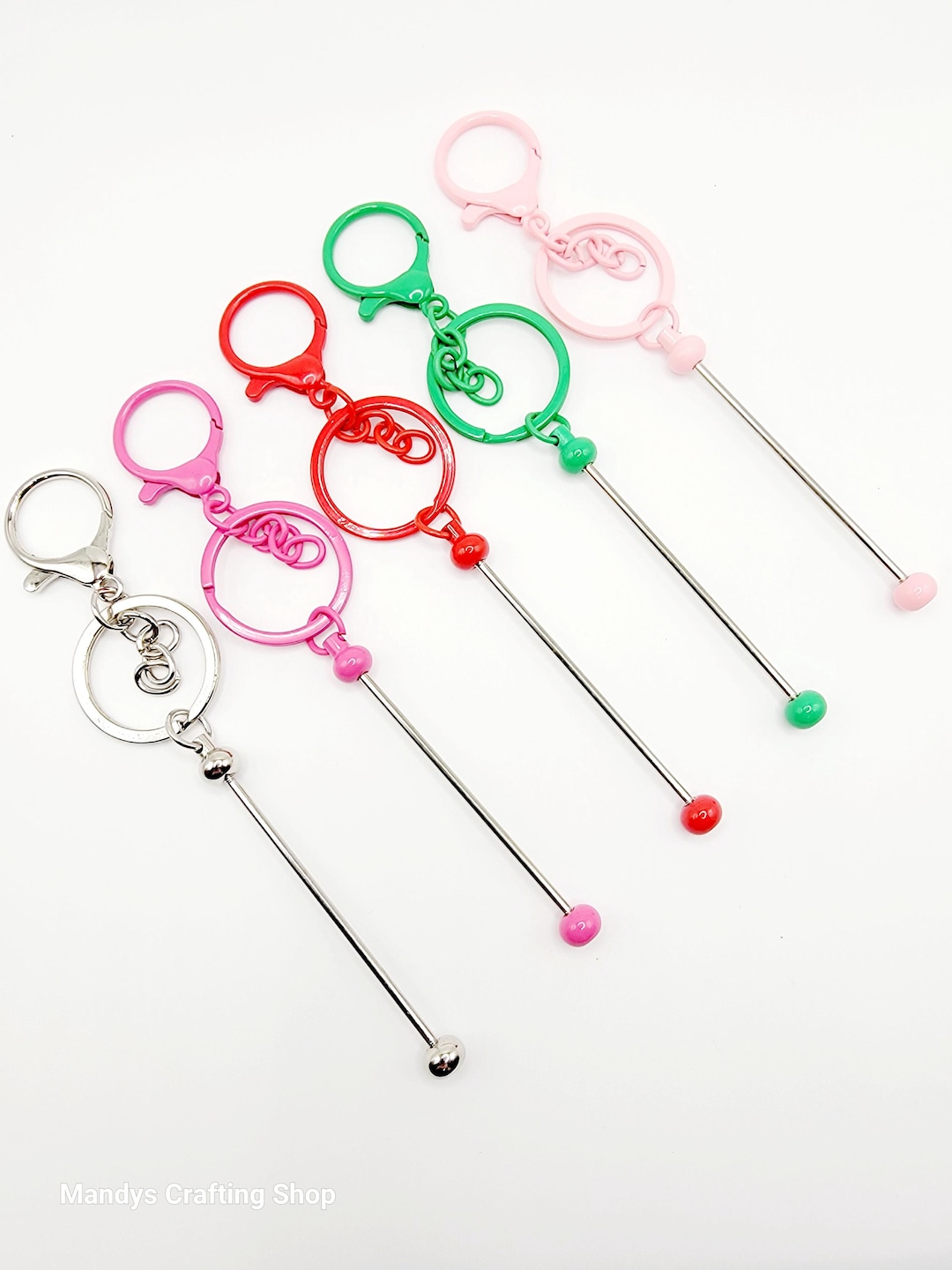 DIY Color Metal Beadable Keychain Bar, Blank Beadable Keychain Bar ...