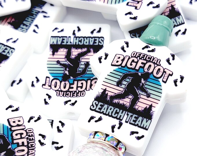 SET OF 2, Bigfoot Focal Bead, Bigfoot Search Team Pen Bead, Sasquatch ...