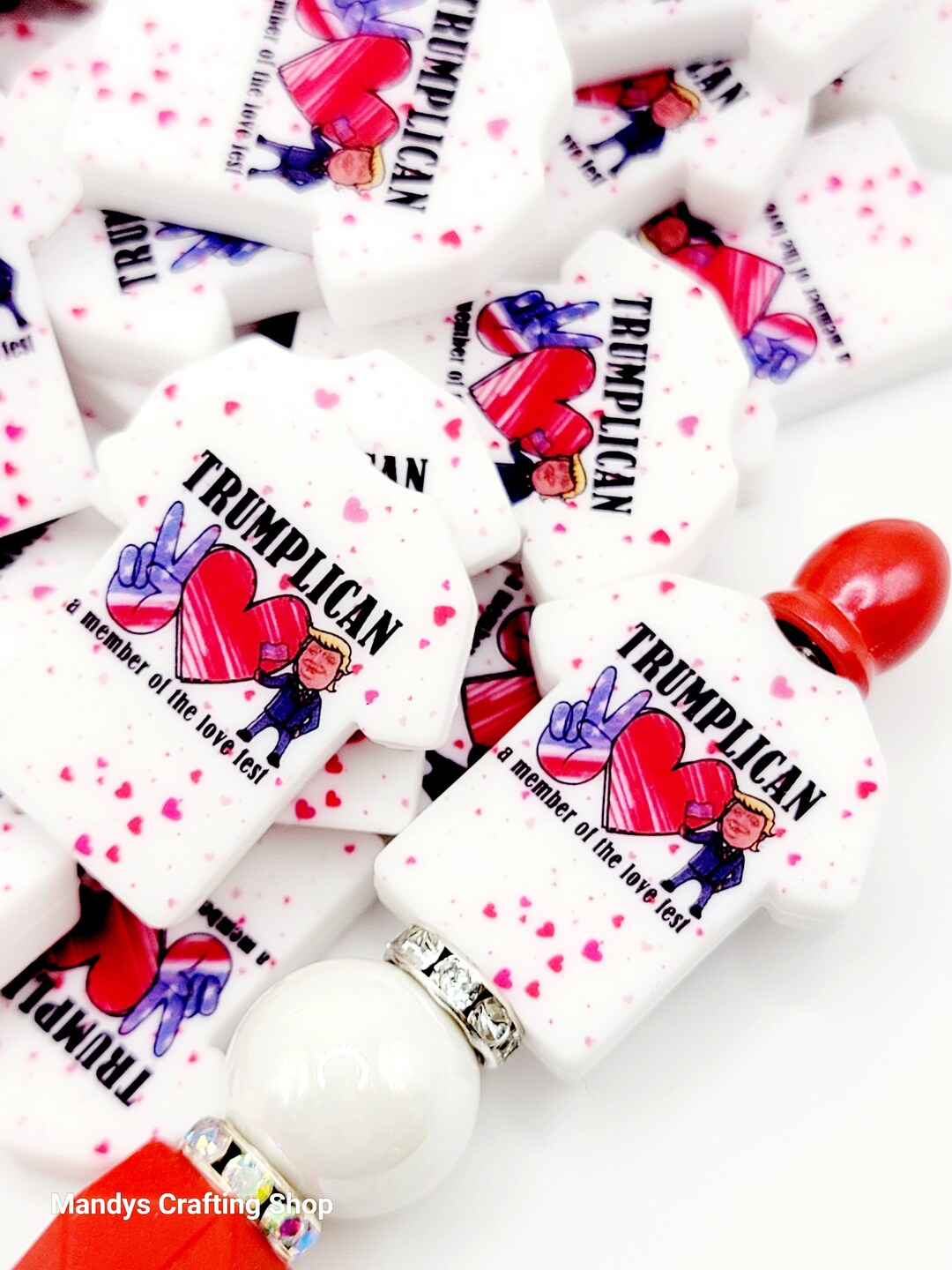 Trump 2024 Focal Bead, Trumplican Pen Focal, Republican Party Beads ...