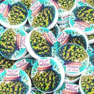 SET OF 2, Pickle Focal Bead, Shut up and Eat Pickles Focal Bead, Funny ...