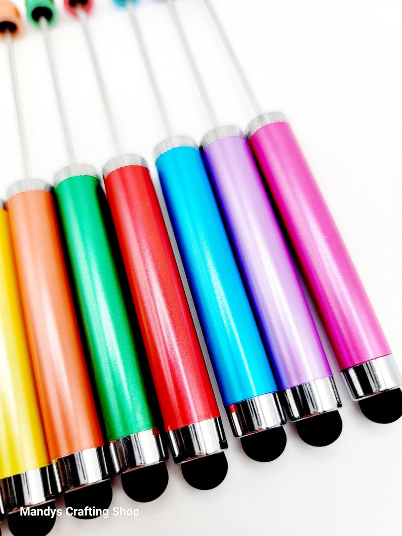 DIY Beadable Pens, Stylus Beadable Pens, Beadable Stylus Pens, Bright ...